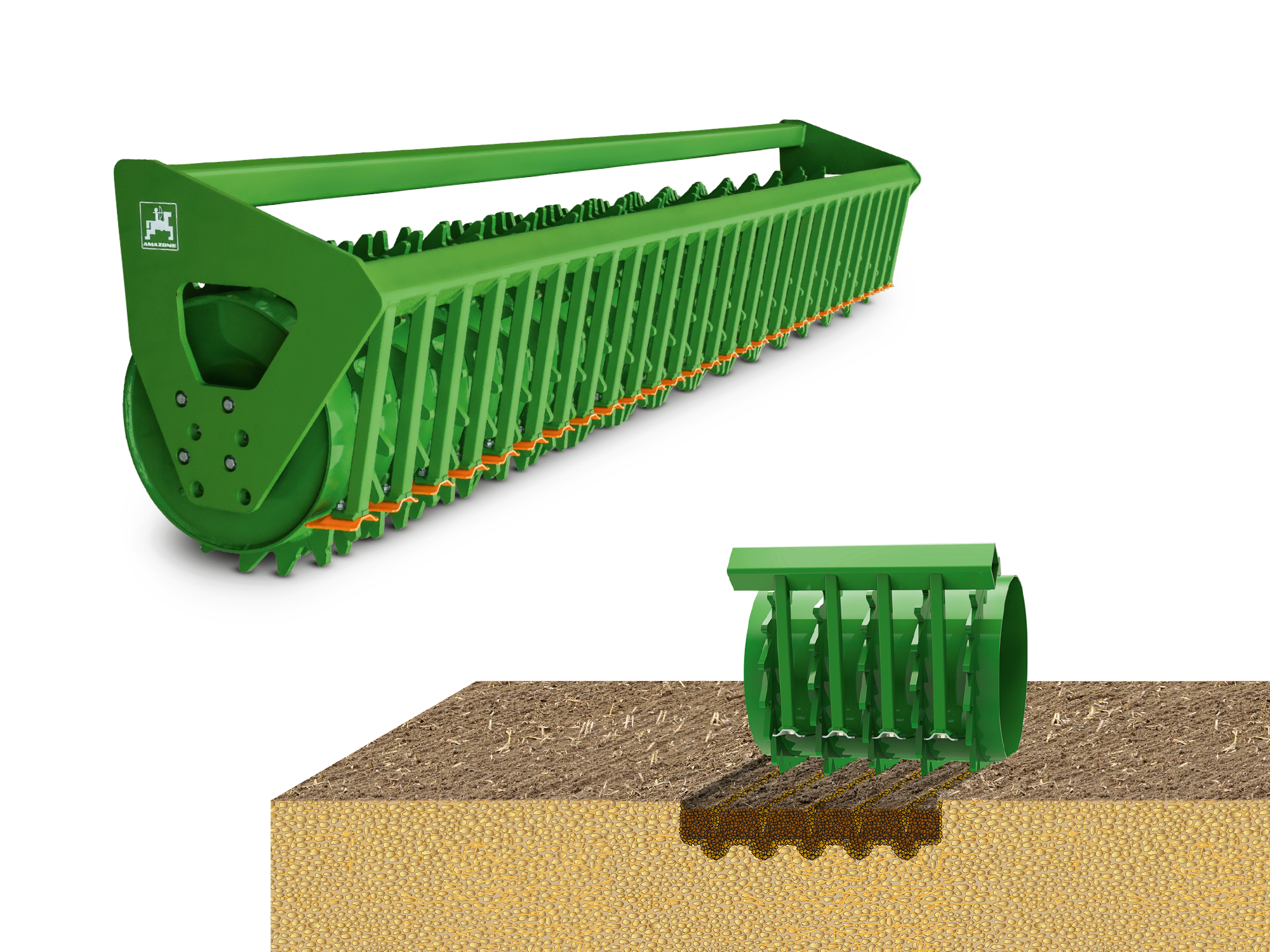 PW 500 / 600 mm ∅ tooth packer roller