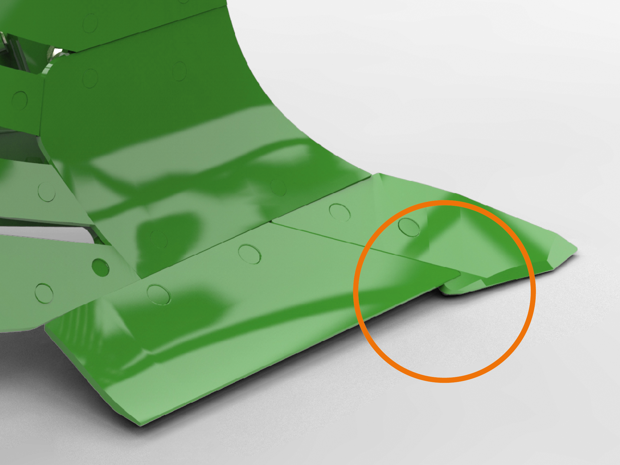 Covered point – maximum ease of pull of the plough body