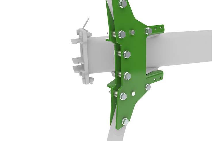 Mechanical overload protection using shear bolts